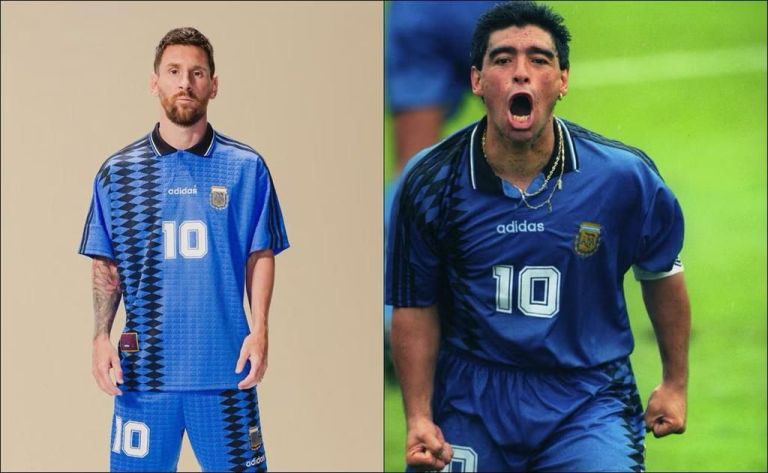 Messi lució la nueva colección retro de la Selección Argentina ...