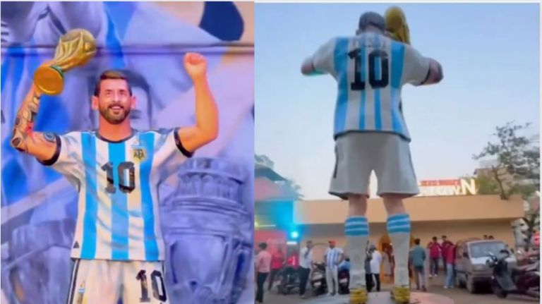 Inauguraron una estatua de Messi en la India y se volvió viral ...