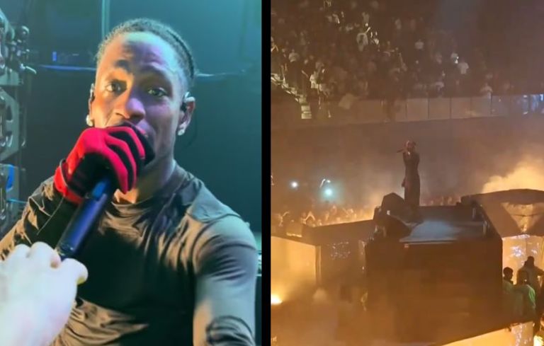 El impresionante video de una fan de Travis Scott tirándose desde una ...